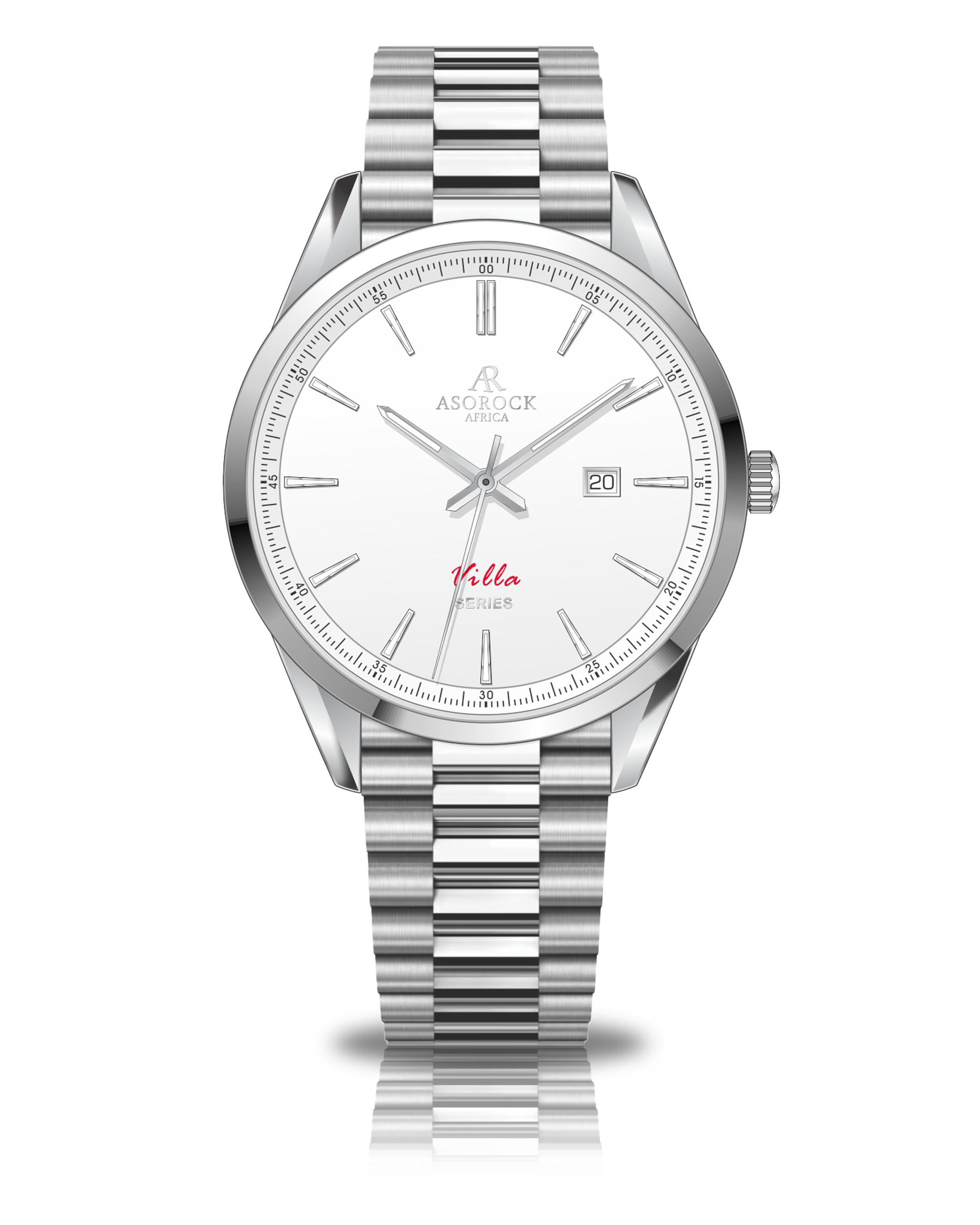 Silver/white villa– ASOROCK WATCHES