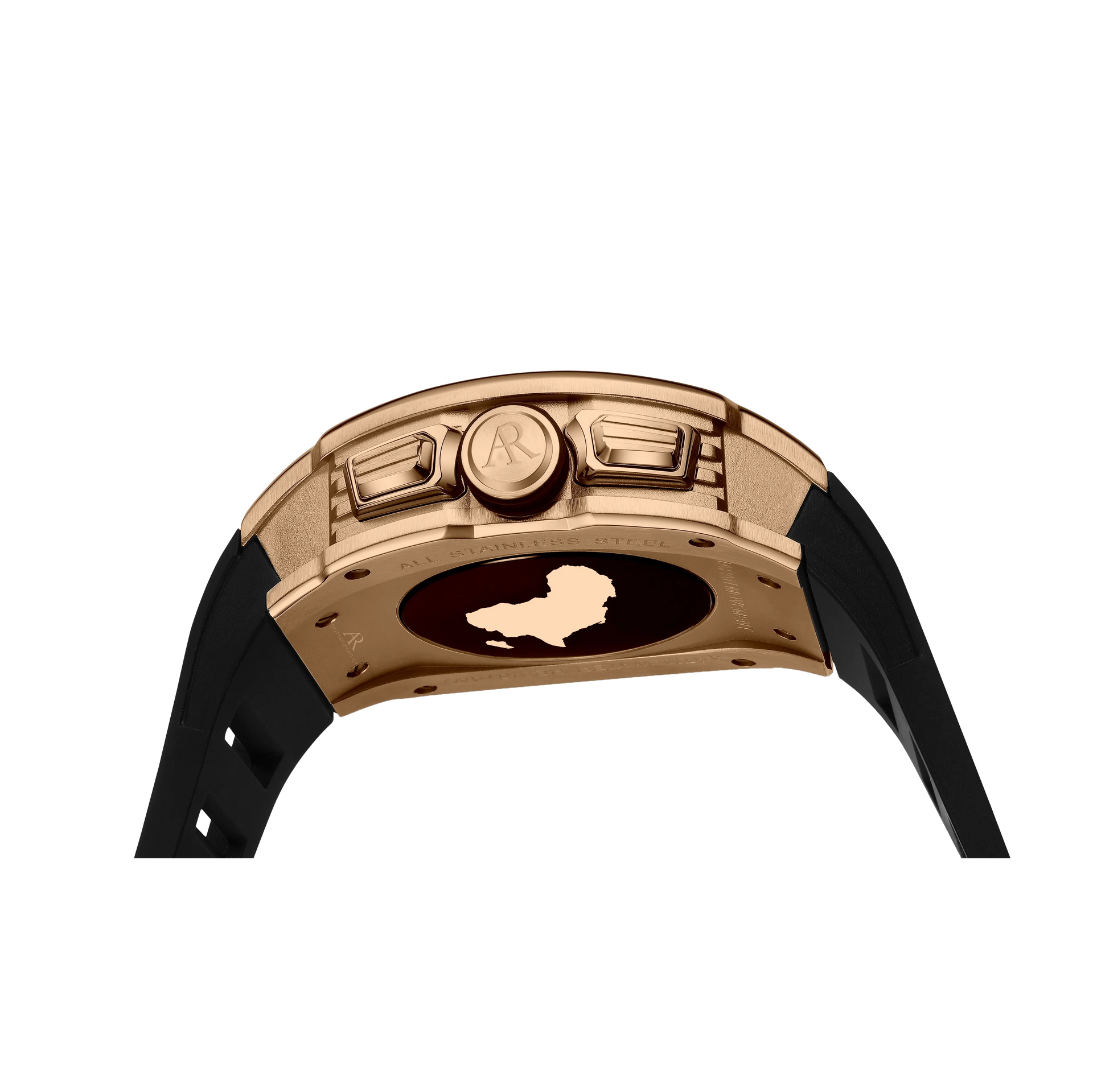 Asorock watches Rosegold/Black Motorsport GT richard mille homage style ...