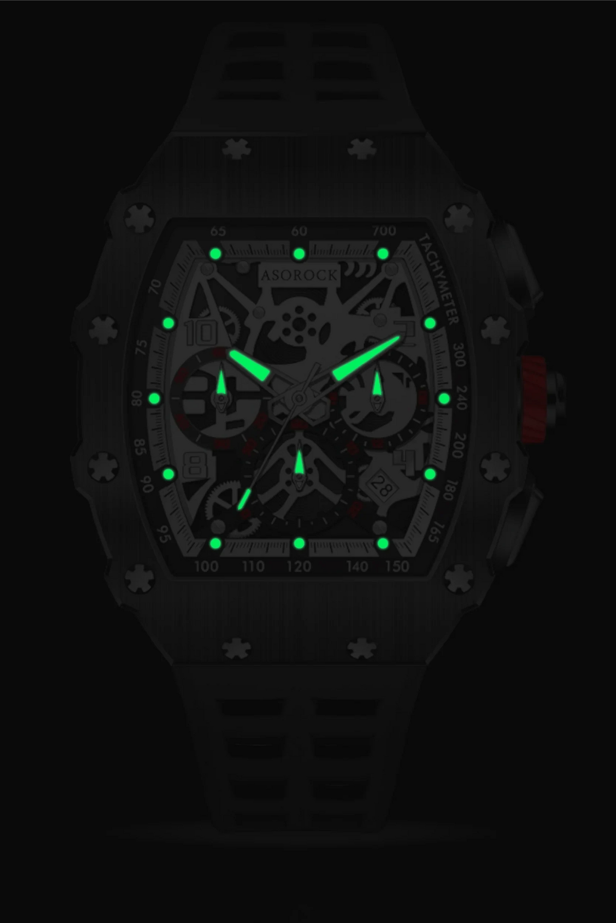Asorock watches All Black Motorsport- richard mille homage style watch ...