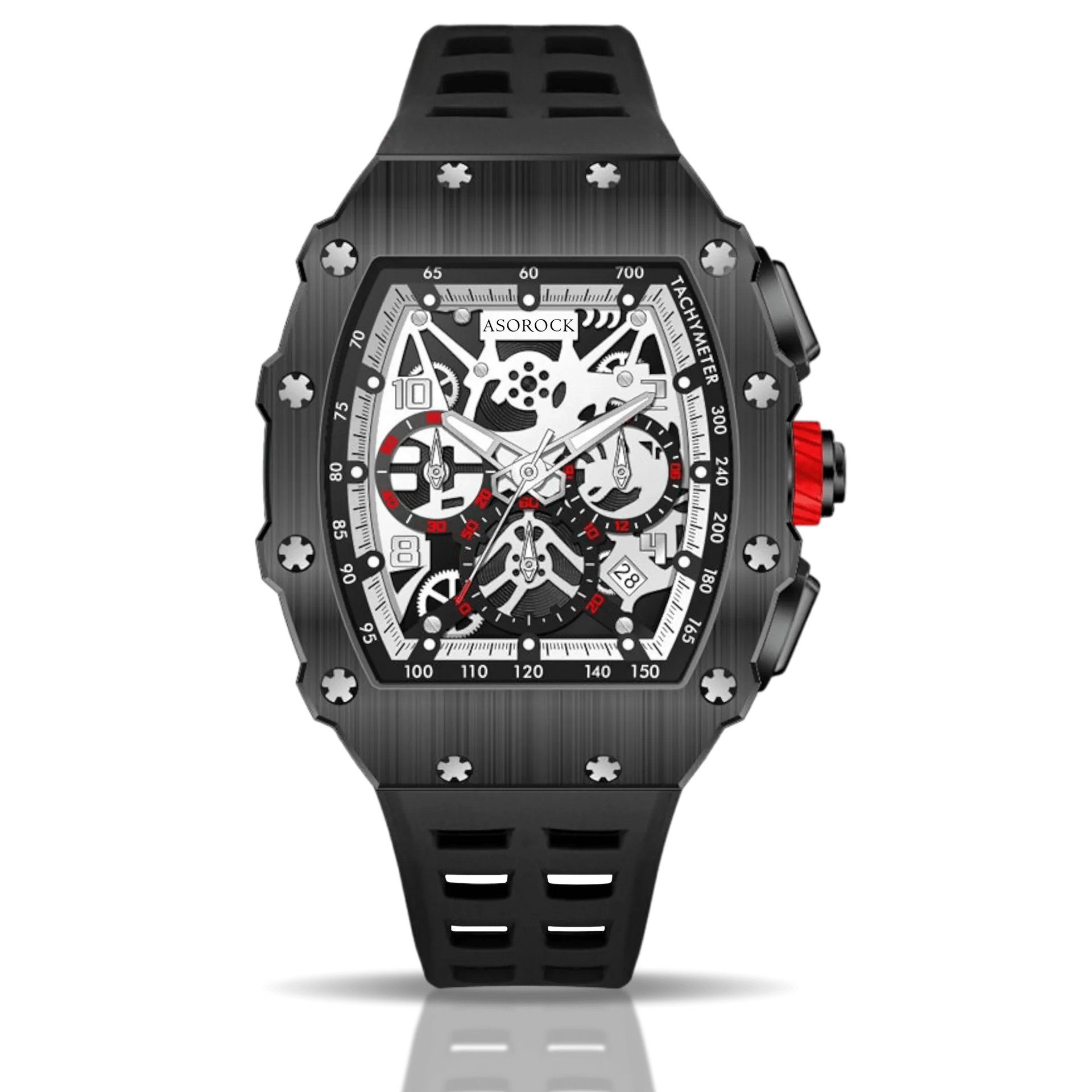 Asorock watches All Black Motorsport- richard mille homage style watch ...