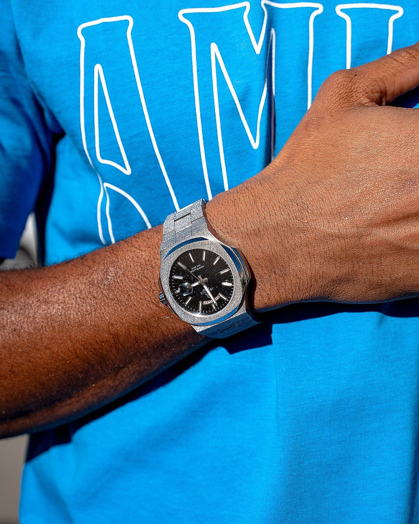 Silver/Black Frosted stardust Constellation Day-Date homage Watch ...
