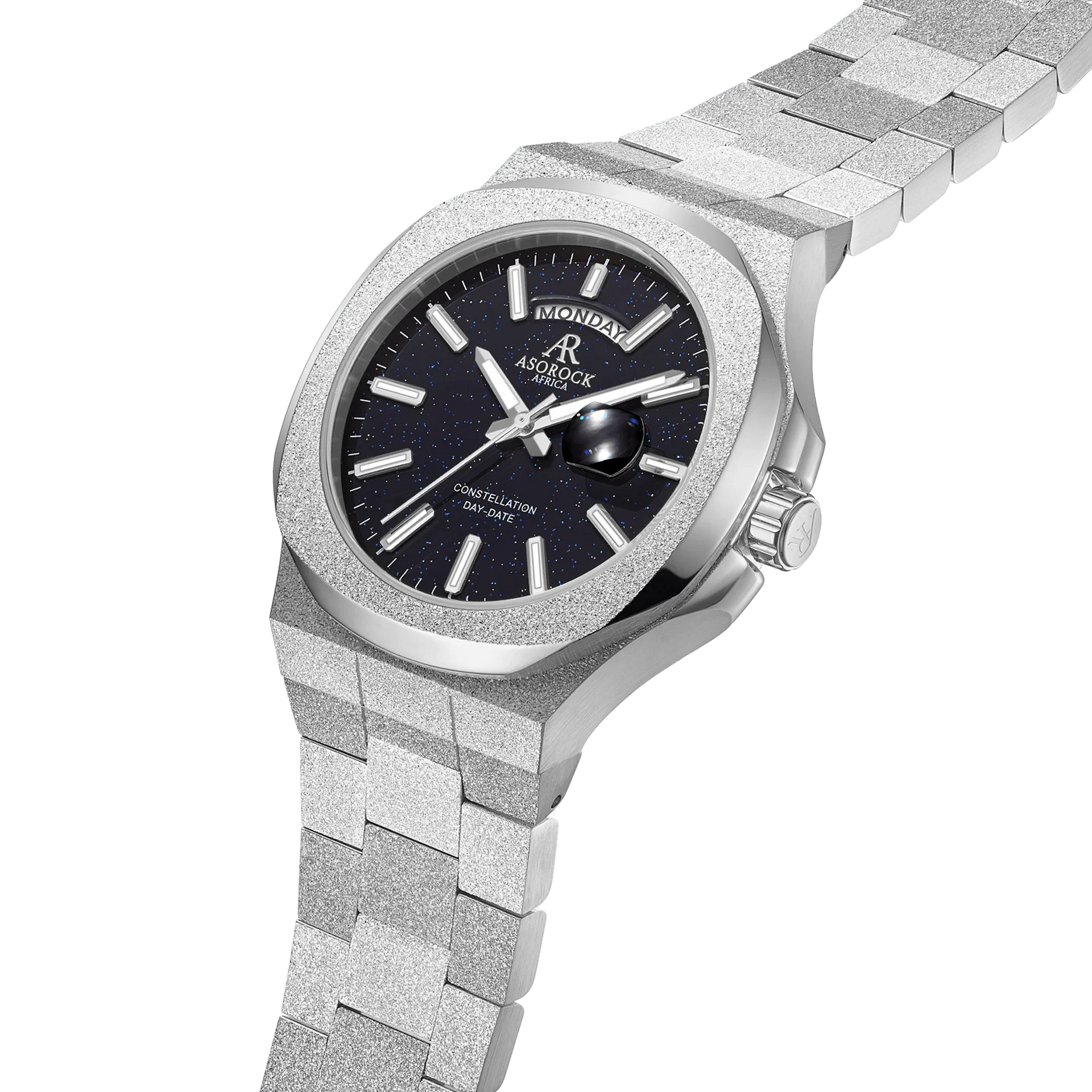 Silver/Black Frosted stardust Constellation Day-Date homage Watch ...