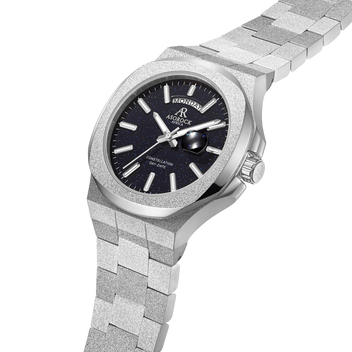 Silver/Black Frosted stardust Constellation Day-Date homage Watch ...