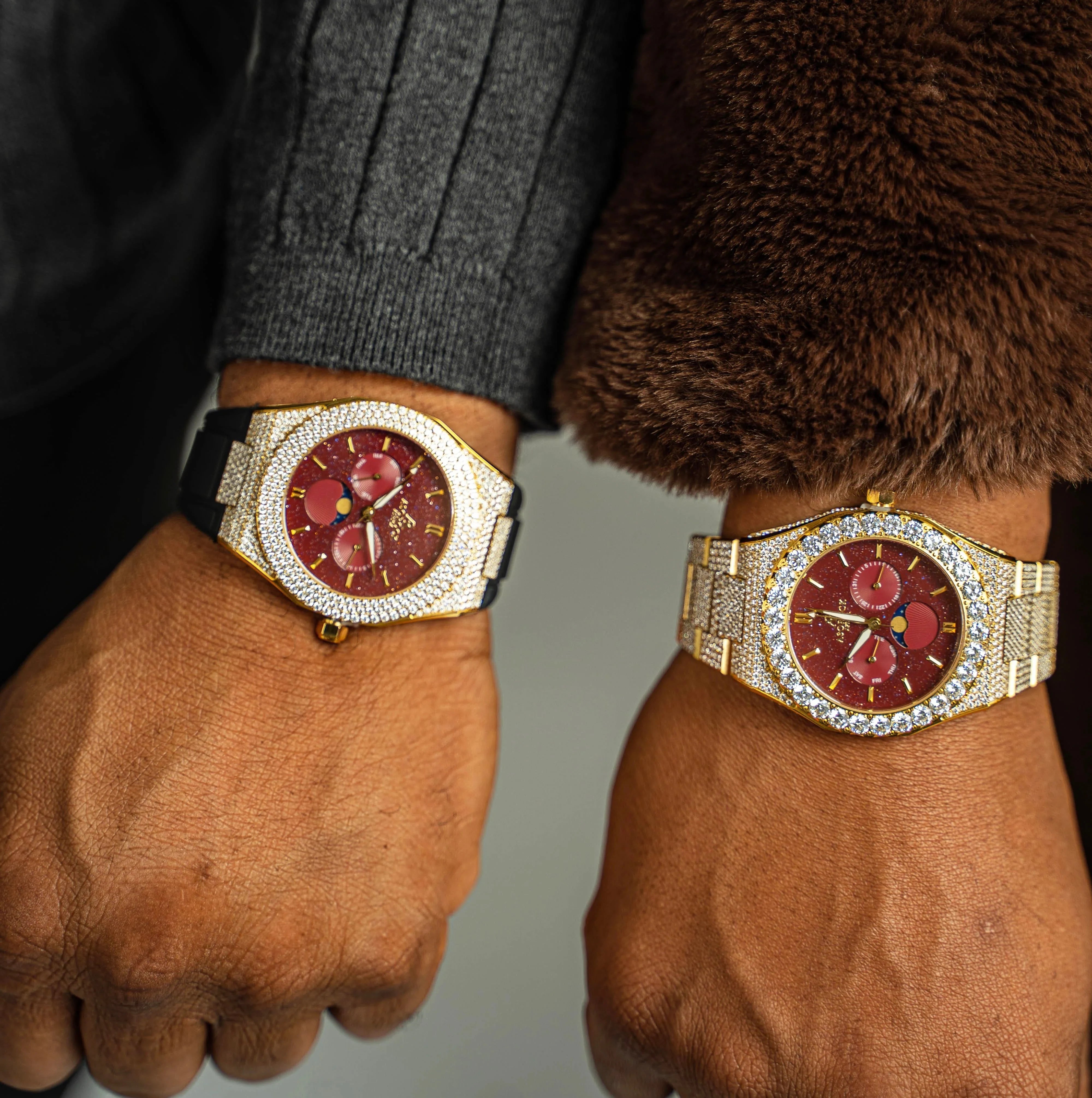 Iced transporter - Small diamond bezel - Fully iced strap (vvs ...