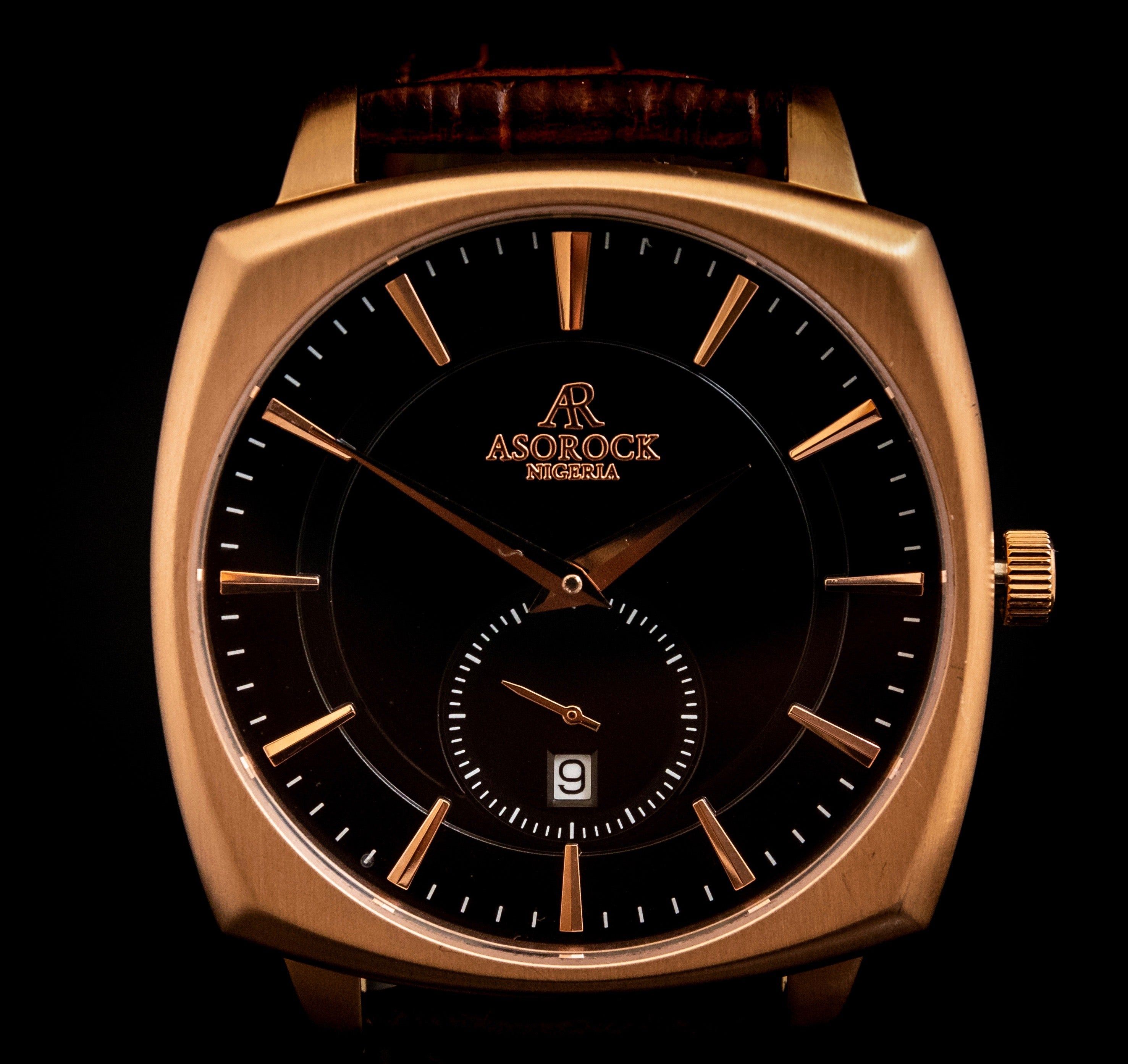 Asorock Watches Of Nigeria Monolith Wrist watch in RoseGold/Black ...
