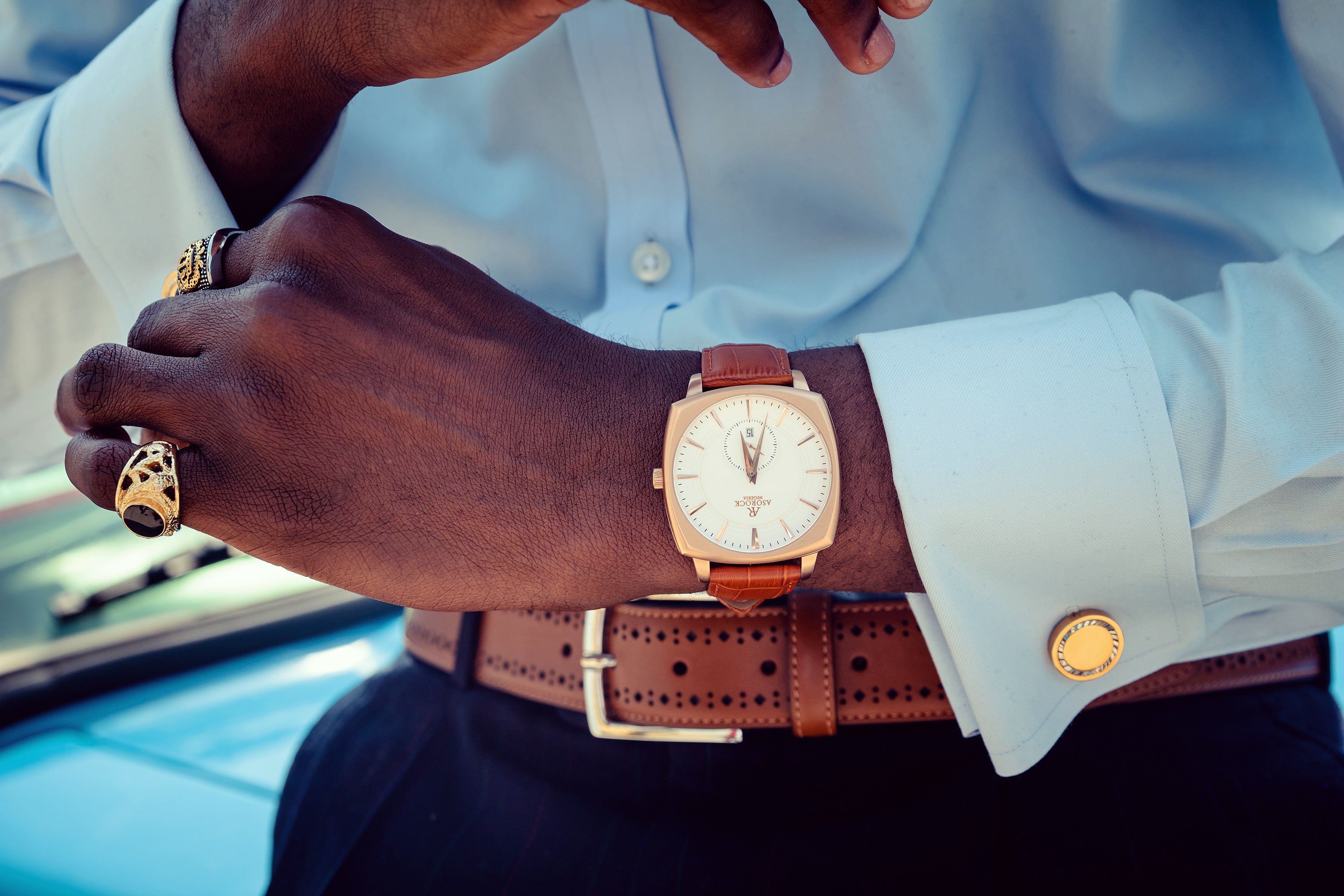 Asorock Watches Of Nigeria Monolith Wrist watch in RoseGold/White ...
