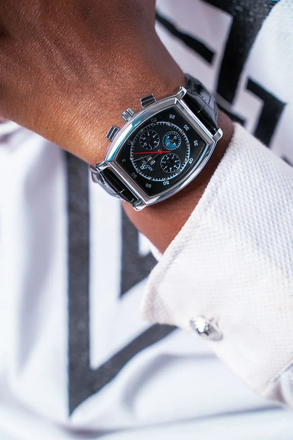Silver/Black Ambassador - Automatic perpetual calendar moonphase watch ...