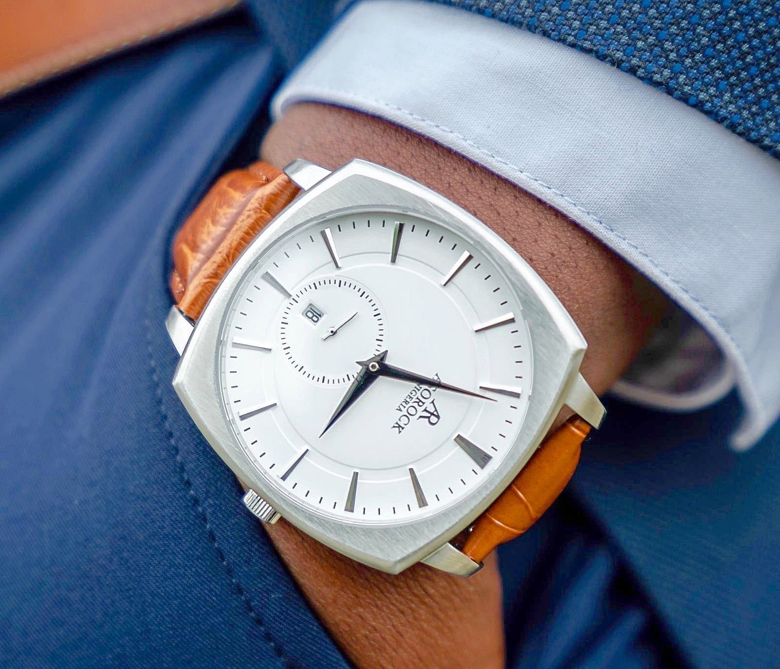 Asorock Watches Of Nigeria Monolith Wrist watch in Silver/White ...